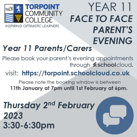 Year 11 Parents Evening | Torpoint Community College