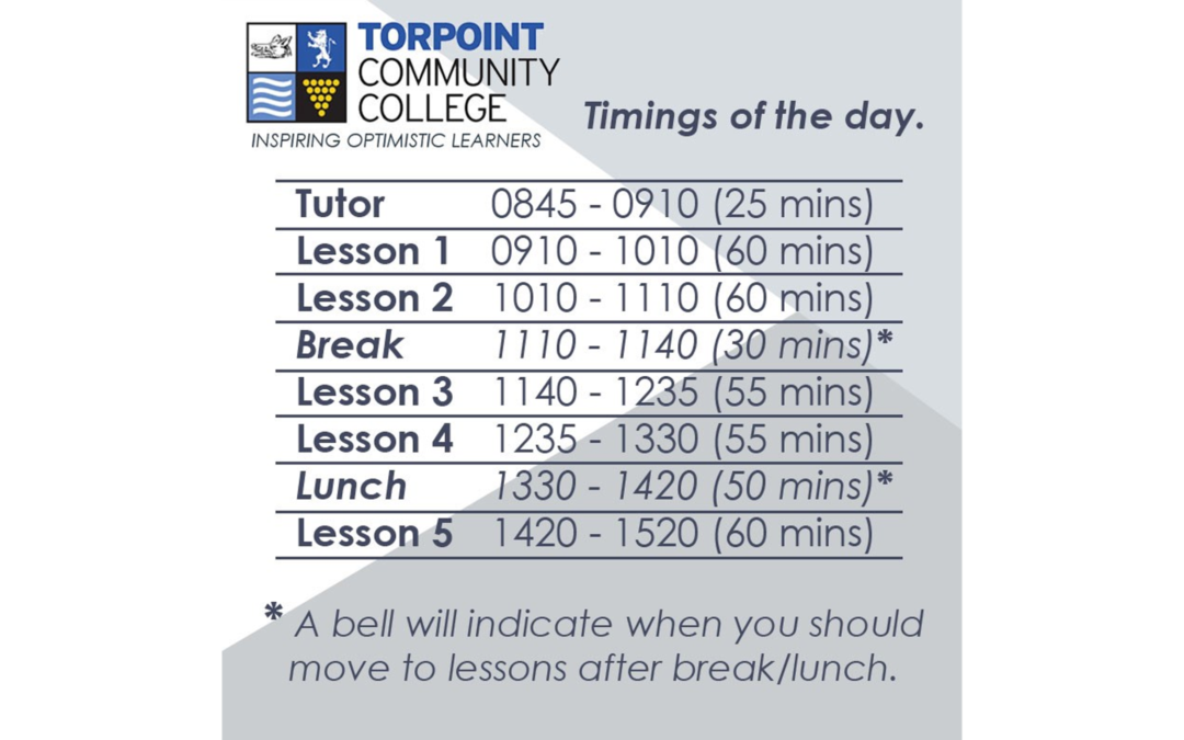 timetable | Torpoint Community College