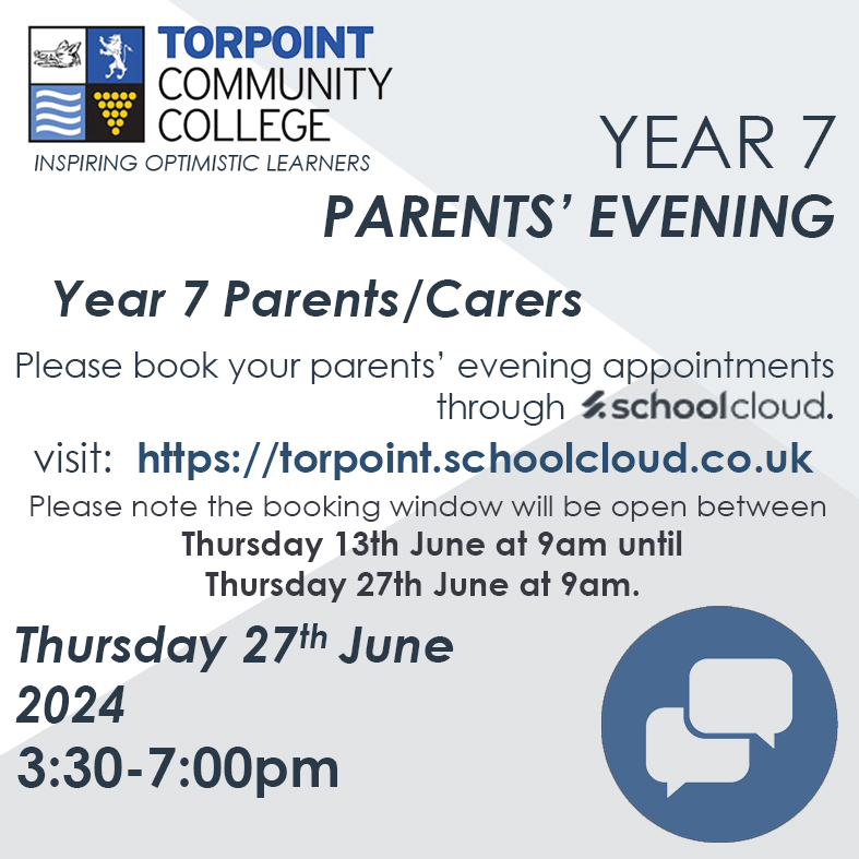 Year 7 Parents Evening | Torpoint Community College
