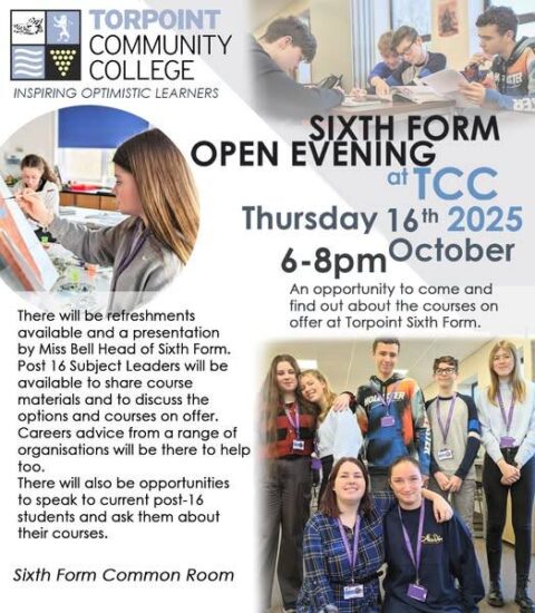 TCC 6th Form Open Evening | Torpoint Community College