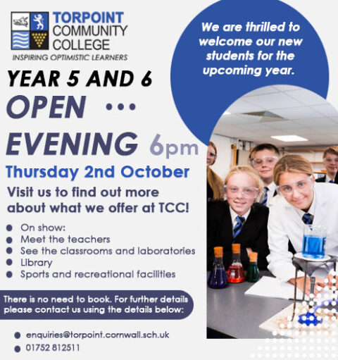 Years 5 & 6 Open Evening | Torpoint Community College